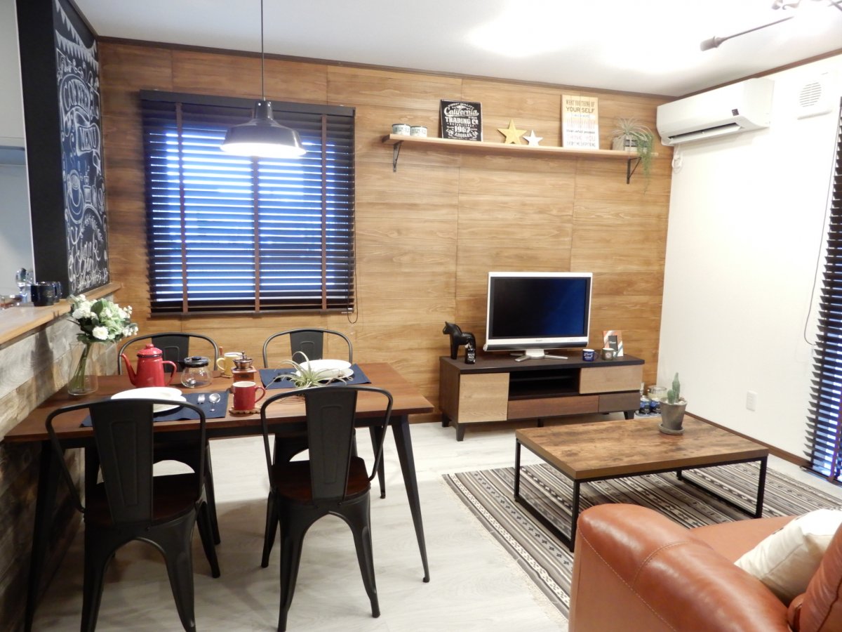 カフェ風ヴィンテージを楽しめる4LDKのお家♪LDKにはDIYを施し、まるでカフェのような特別な空間。素材を活かしたヴィンテージな雰囲気を楽しむことができるお家です♪｜企画型注文住宅ジャスト ...